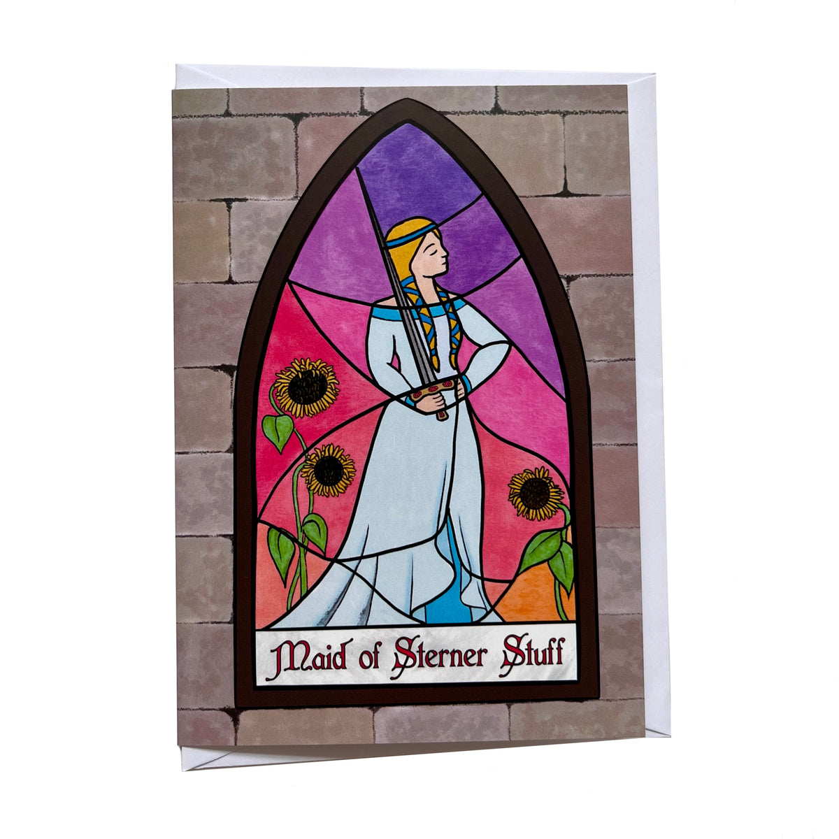 Maid of Sterner Stuff card – Clavis & Claustra