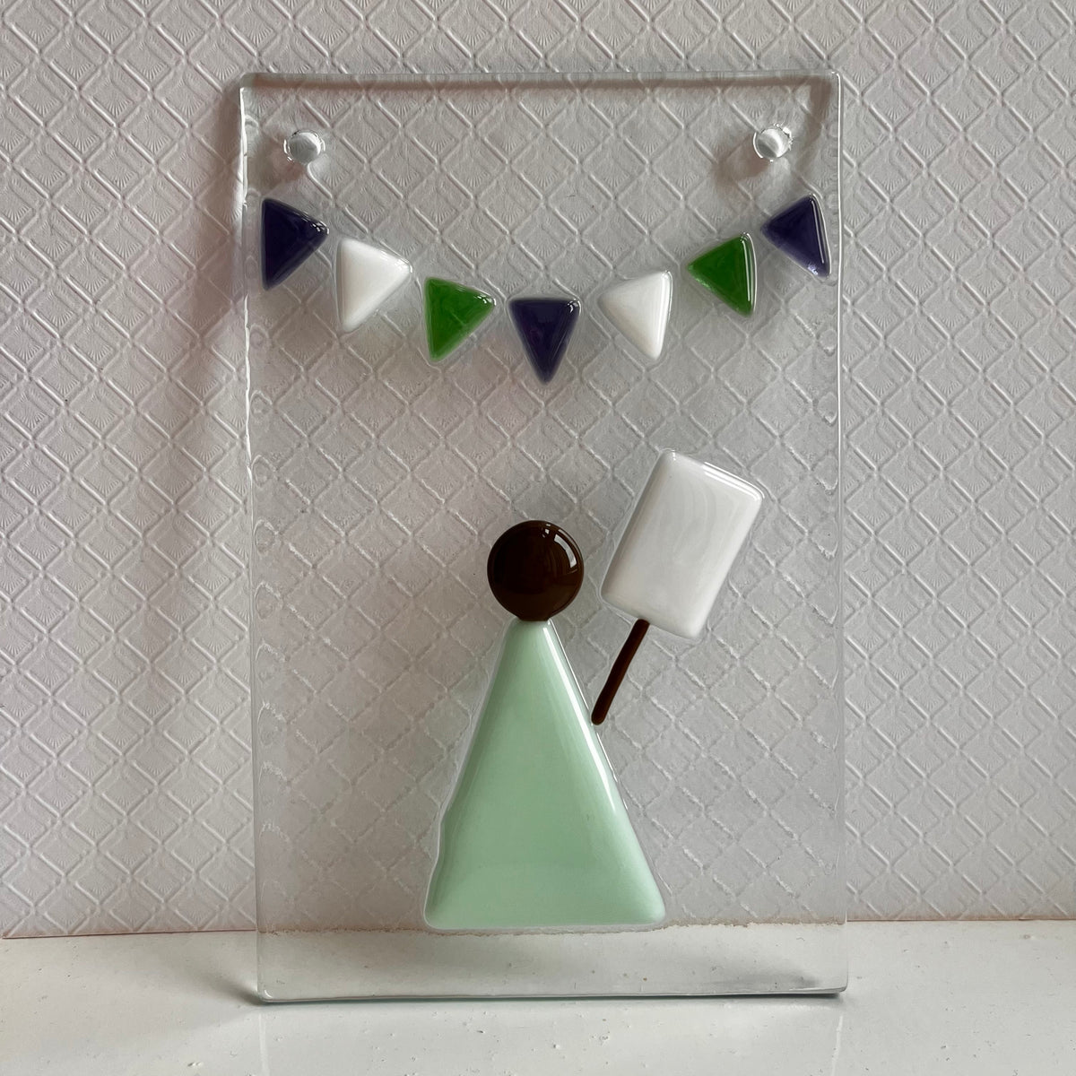 Suffragette Troublemaker glass artwork – Clavis & Claustra