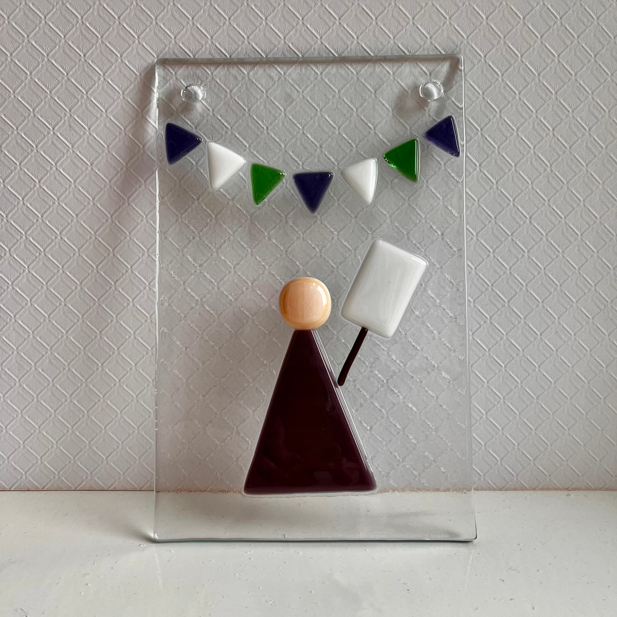 Suffragette Troublemaker glass artwork – Clavis & Claustra